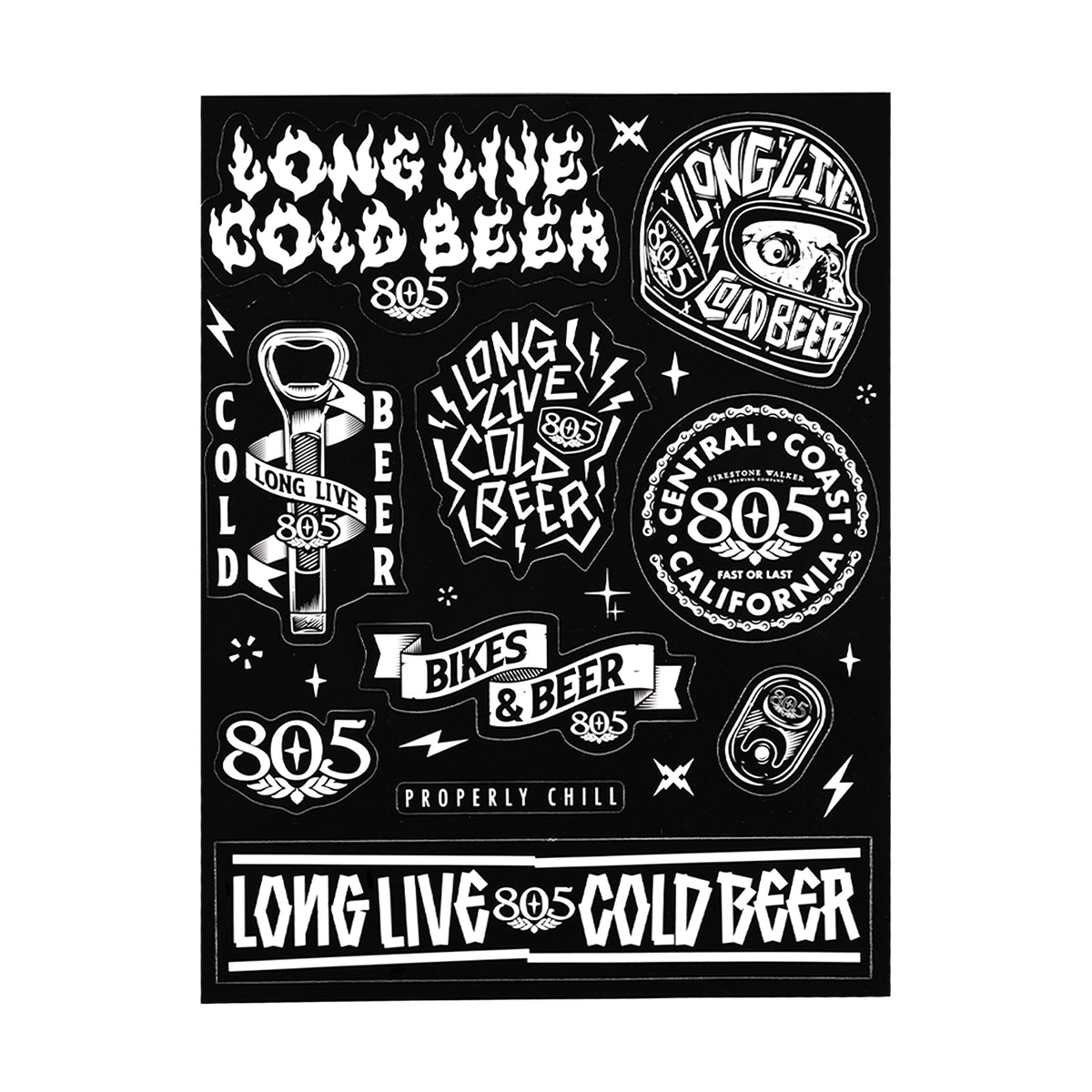 805 Moto Sticker Sheet – Firestone Walker Brewing Company