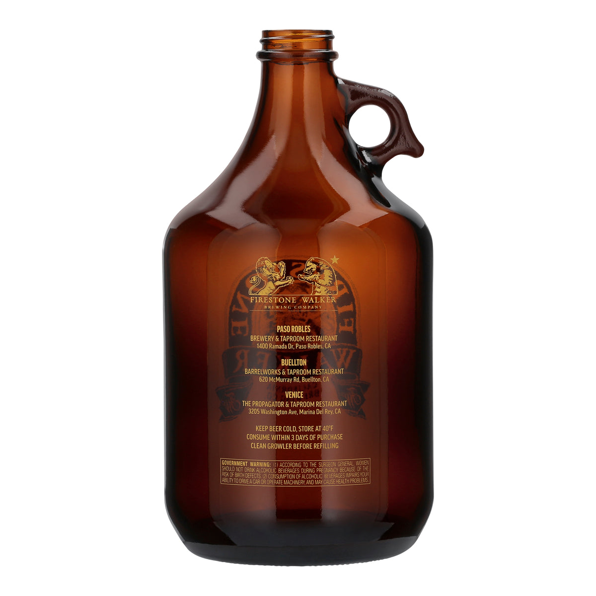 Firestone Walker Heritage Hoop Glass Growler 64oz – Firestone Walker ...